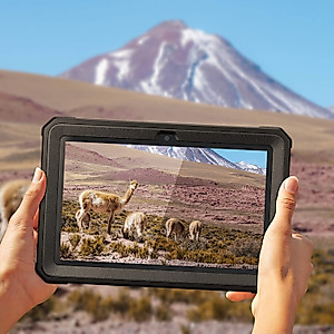 Fire HD 8 & HD 8 Plus Tablet Case (Only 12th Gen,2024/2022) - DJ&RPPQ [Light-Duty] Full Body Rugged Cover with Built-in Screen Protector for Kindle Fire HD 8 Kids Tablet & Kids Pro Tablet - Black