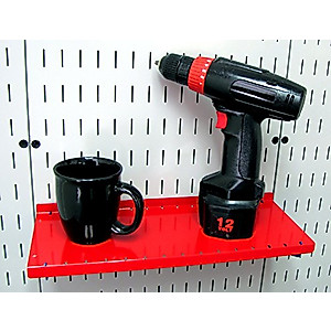 Wall Control KT-400-WRK R Slotted Tool Board Workstation Accessory Kit for Wall Control Pegboard Only, Red