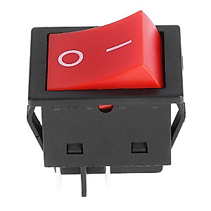 ON Off Rocker Switch, 120V AC/250V AC30A Welder Welding Machine 4-Pin 2 Position Boat Type Toggle Switch(1PCS)