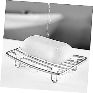 Zerodeko Sponge Tray 1pc Stainless Steel Tray Sink Tray soap Dispenser Tray Sink soap Holder Drain Soap Rack Bathroom Shelf Stainless Steel Soap Rack Soap Dish Holder Drain pan Storage