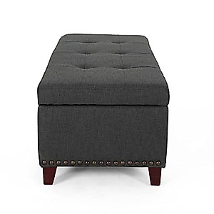 Christopher Knight Home Obert Ottoman, Dark Gray