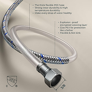 FORIOUS Square Waterfall Black Bathroom Faucets 3 Hole or 2 Hole, Centerset Bathroom Sink Faucet 4 Inch with Metal Pop Up Drain and Hose, Matte Black Faucet for Bathroom Sink Vanity RV 2 Handle