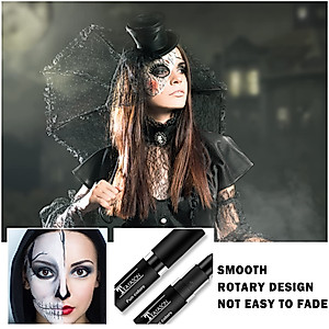Eye Black Stick for Sports Black Face Body Paint Stick Professional Eyeblack Stick for Football Baseball Softball Halloween Goth Makeup - Black