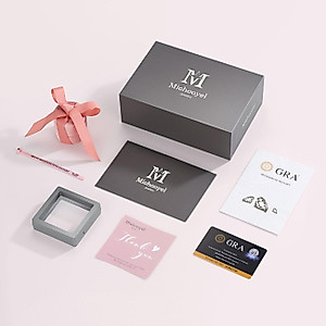 Michooyel 2ct Oval Cut Moissanite Engagement Ring D color Moissanite VVS1 Band Sterling Silver Women Rings