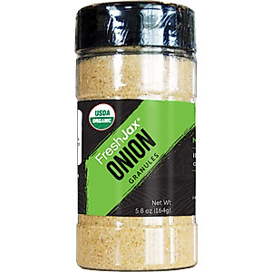 FreshJax Organic Spices | Garlic and Onion Granules Bundle | 2 Large Bottles of Single-Ingredient Spices