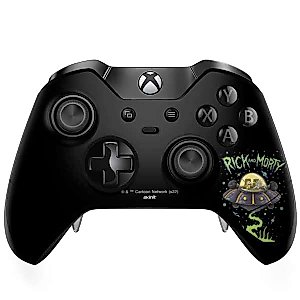 Skinit Decal Gaming Skin Compatible with Xbox One Elite Controller - Officially Licensed Warner Bros Rick and Morty Spaceship Design