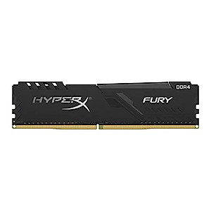 HyperX Fury 32GB 3200MHz DDR4 Ram CL16 DIMM Black Desktop Memory with low-profile heat spreader