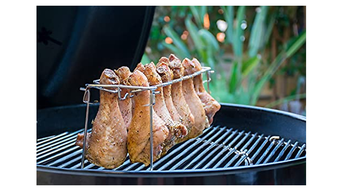 Grill & Oven Chicken Leg Rack – 14 Slots Stainless Steel Holder