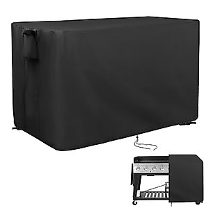 Guisong Flat Top Grill Cover Waterproof for Royal Gourmet 8-Burner Gas Grill with Side Tables Down, Weatherproof Cover for Protecting BBQ Grill/Propane Griddle/Outdoor Grill