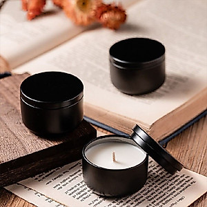 DIEWU 10Pcs Tin Candle Containers with Lids for Making Candles, Arts & Crafts, Empty Candle Jars with Lids(Brown)