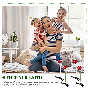 30 Pcs Mixed Style Hair Clips for Women & Girls - Bean Sprout, Flower, Grass, Butterfly Hairpins & Barrettes - Great for School, Home, Party, Christmas