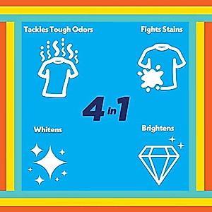 all with stainlifters Odor Lifter, Laundry Detergent Liquid, 2X Concentrated, Tackles Tough Odors for Super Sporty Families, 90 Loads