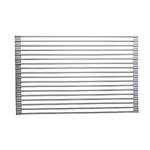 True & Tidy, Multi-Purpose Over The Sink Roll-Up Drying Rack, DR-881, Gray