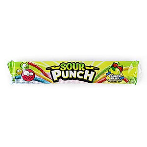 Sour Punch Rainbow Sour Straws, 2 Ounce (Pack of 24)