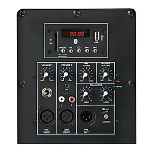 Gemini AS Series Professional Audio Dual 15-inch Portable Active PA Loudspeakers with Bluetooth Compatibility, Mic & Line XLR, 1/4", 1/8", RCA inputs