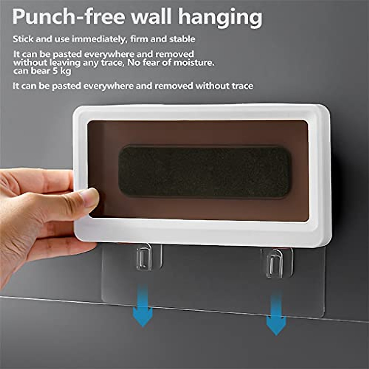 WALNUTA Bathroom Toilet Mobile Phone Holder Box Wall Mounted Bracket 6 Inch Phone Storage Case Waterproof Shower Watching Holder