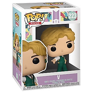 BTS - Dynamite - V Funko Pop! Vinyl Figure (Bundled with Compatible Pop Box Protector Case), Multicolored, 3.75 inches