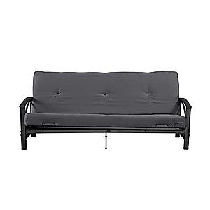 DHP Carson 6 Inch Thermobonded High Density Polyester Fill Futon Mattress, Grey