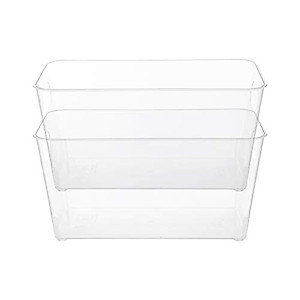 Kenney Organizer Bin with Handles, 3.75” L x 8.75” W x 3.75” H, Clear, 2 Piece