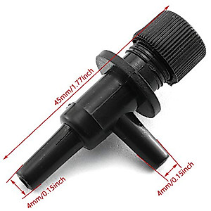 DGZZI Aquarium Air Pump Valve 5PCS Black 2 Way Fish Tank Air Line Flow Control Regulator Valve