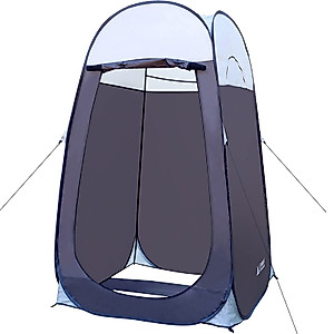 Leader Accessories Pop Up Shower Tent Dressing Changing Tent Pod Toilet Tent 4' x 4' x 78"(H) Big Size (1Grey)
