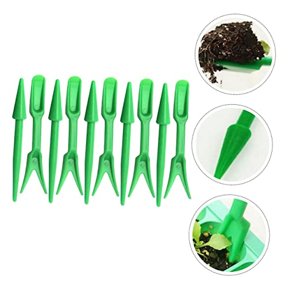 YARNOW 50 Sets Sowing Device Planting Tools Bonsai Planting Tool Dibber for Planting Planter Tool Potato Fork Bling Accessories Succulents Transplant Tool Trowel Abs Earth Tones