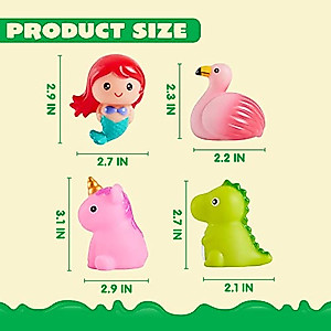 JOYIN 12Pcs Light Up Bath Toys, Toddler Flashing Colourful LED Bathtub Mermaid Toy, Baby Bathtime Floating Rubber Shower Toy for Infant Baby Kids Boy Girl Birthday Valentines Gift Swimming Pool Party