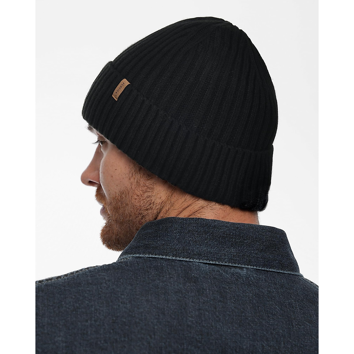 FURTALK Women Men Beanie Warm Winter Hats Acrylic Knit Cuffed Beanie Daily Beanie Hat Unisex Plain Skull Cap Black¡­