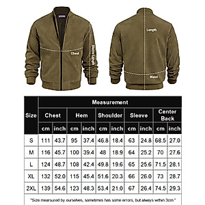 COOFANDY Mens Varsity Bomber Jacket Casual Lightweight Jackets Vintage Suede Coat