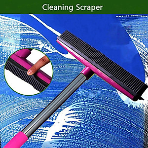 Broom Floor, Multifunction Telescopic Floor Carpet Broom Pet Hair Sweeper Tools()