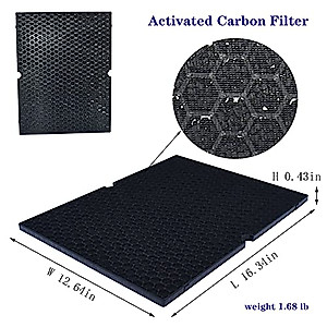 OriXuan 116130 Replacement Filter H Compatiable for Winix 5500-2F and Winix AM80, 2 Pack HEPA Filter and 2 Pack Activated Carbon Filter