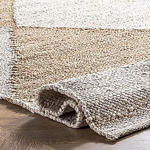 NuLOOM Pandora Diamond Jute Area Rug, 8' x 10', Ivory