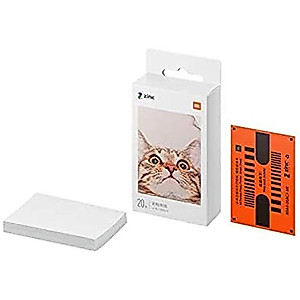 Xiaomi mijia AR Printer 300 dpi Portable Photo Mini Pocket with DIY Share 500mAh Pocket Printer Printer Working with Mijia, 20 Pieces of Zink Photo Paper.