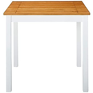 Zinus Becky Farmhouse Square Wood Dining Table