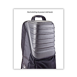 Samsonite "The Protector Hard & Soft Golf Travel Cover with Shark Wheels, Red/TerraCotta