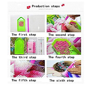 ROUKANNGE 5D Adult Diamond Painting kit,Diamond Painting of Round Diamond, DIY Handicrafts,Apply to Home Decoration,Wall Decoration,Creative Gifts(12×16inch)