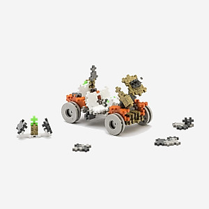 PLUS PLUS - GO! Lunar Rover - 200 Pieces - Model Space Vehicle Building Stem/Steam Toy, Interlocking Mini Puzzle Blocks for Kids