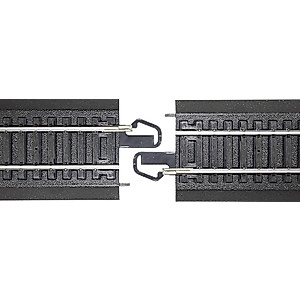 Bachmann Trains - Snap-Fit E-Z TRACK 9” STRAIGHT TRACK - BULK (50 pcs) - STEEL ALLOY Rail With Black Roadbed - HO Scale