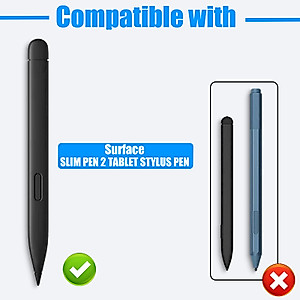 Slim Pen 2 Tips (2 Pack) Replacement fits for Surface Slim Pen 2, Real-Time Sensitivity Replacement nibs fits for Surface Pro 8/Surface Pro X/Surface Laptop Studio/Surface Duo 2 Table Pen