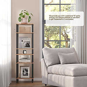 TUTOTAK Set of 2 End Table, Side Table, Nightstand, 3-Tier Storage Shelf, Couch Table for Small Space TB01BB0492