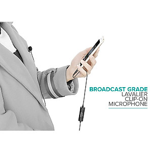 Movo LV1-DI High Fidelity Digital Lavalier Omnidirectional Clip on Microphone for iPhone with MFi Certified Lightning Connector Compatible with iPhone, iPad, iPod, iOS Smartphones and Tablets