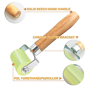 YiePhiot Car Audio Sound Deadening Roller Rubber Installation Tool for Seam Roller Auto Noise Roller Car Sound Deadener Application Installation Tool Rolling Wheel Accessories (2 Pack)