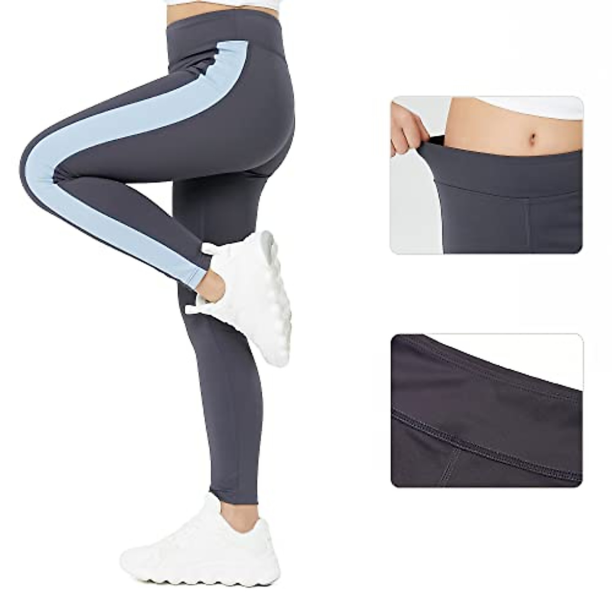 bababanana Youth Leggings for Girls' Mid-Rise Yoga Pants, Running Girls Leggings Gymnastics Workout Pants for Kids 5–16 Years