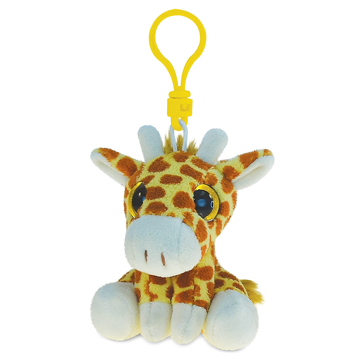 Puzzled DolliBu Big Eye Giraffe Plush Keychain - Stuffed Giraffe Keychain, Fluffy Plush Keychains for Backpack, Purse, Wallet, or Bag, Cute Zoo Party favors Keychain Charm for Kids and Adults - 6 Inch