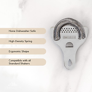 A Bar Above Cocktail kit - Two-Piece Pro Boston Shaker Set & Hawthorne Strainer for Cocktails