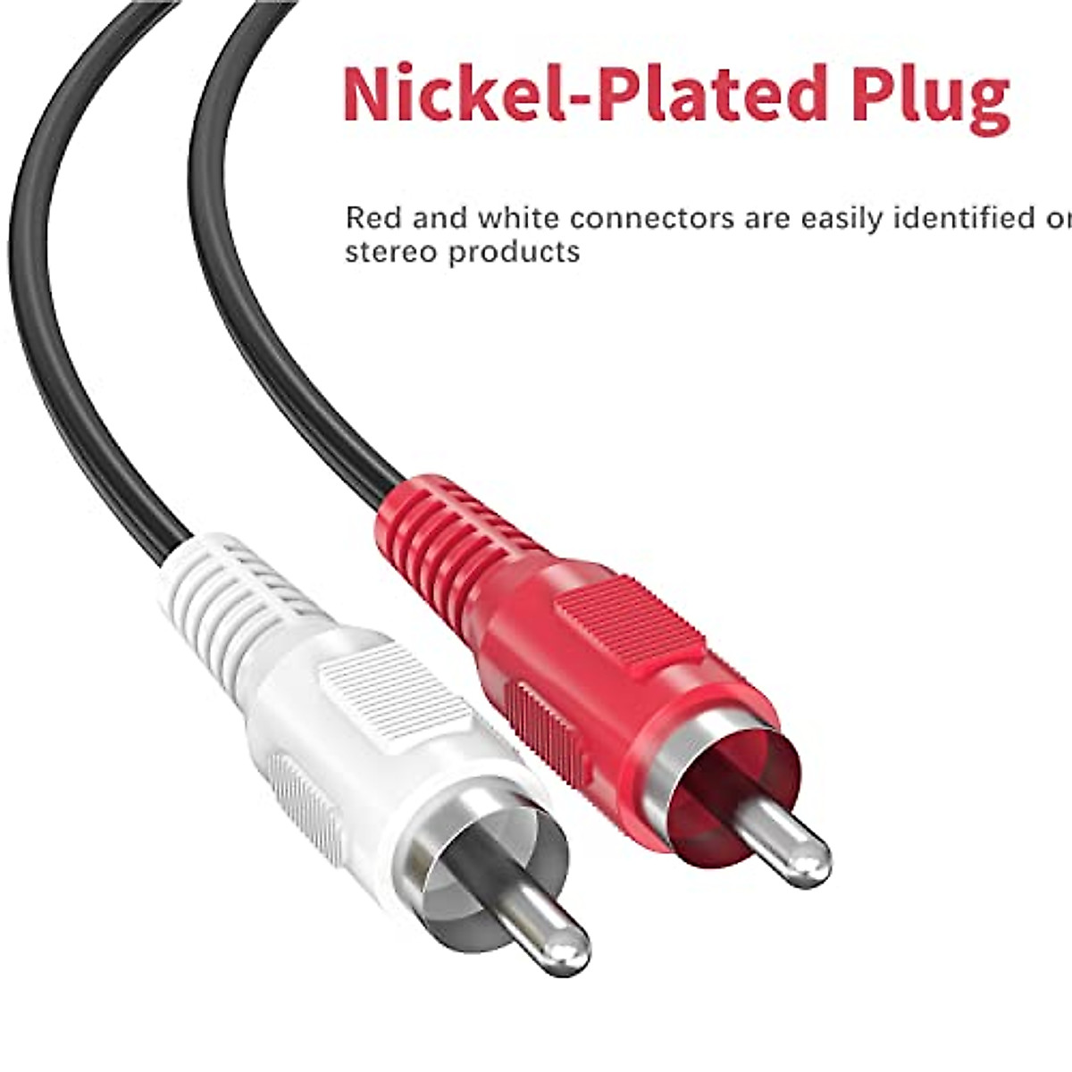 Audio Balun, 2-Pack Stereo RCA to Stereo RCA Audio Extender Over Cat5 / Cat6 UIInosoo 2 RCA to RJ45 Stereo Cable