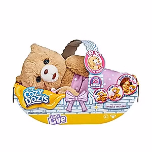 Little Live Pets Cozy Dozy Cubbles The Bear - Over 25 Sounds and Reactions | Bedtime Buddies, Blanket and Pacifier Included | Stuffed Animal, Best Nap Time, Interactive Teddy Bear, 14.9 Ounces