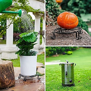 Metal Plant Stand Indoor,Outdoor Plant Stands Plant Holders,short Plant Stand corner,Small Plant Stand for Indoor Plants,Heavy Duty Flower Pot Stand Holder,Plant Rack Plant Display Shelf,Black (3 Pack)