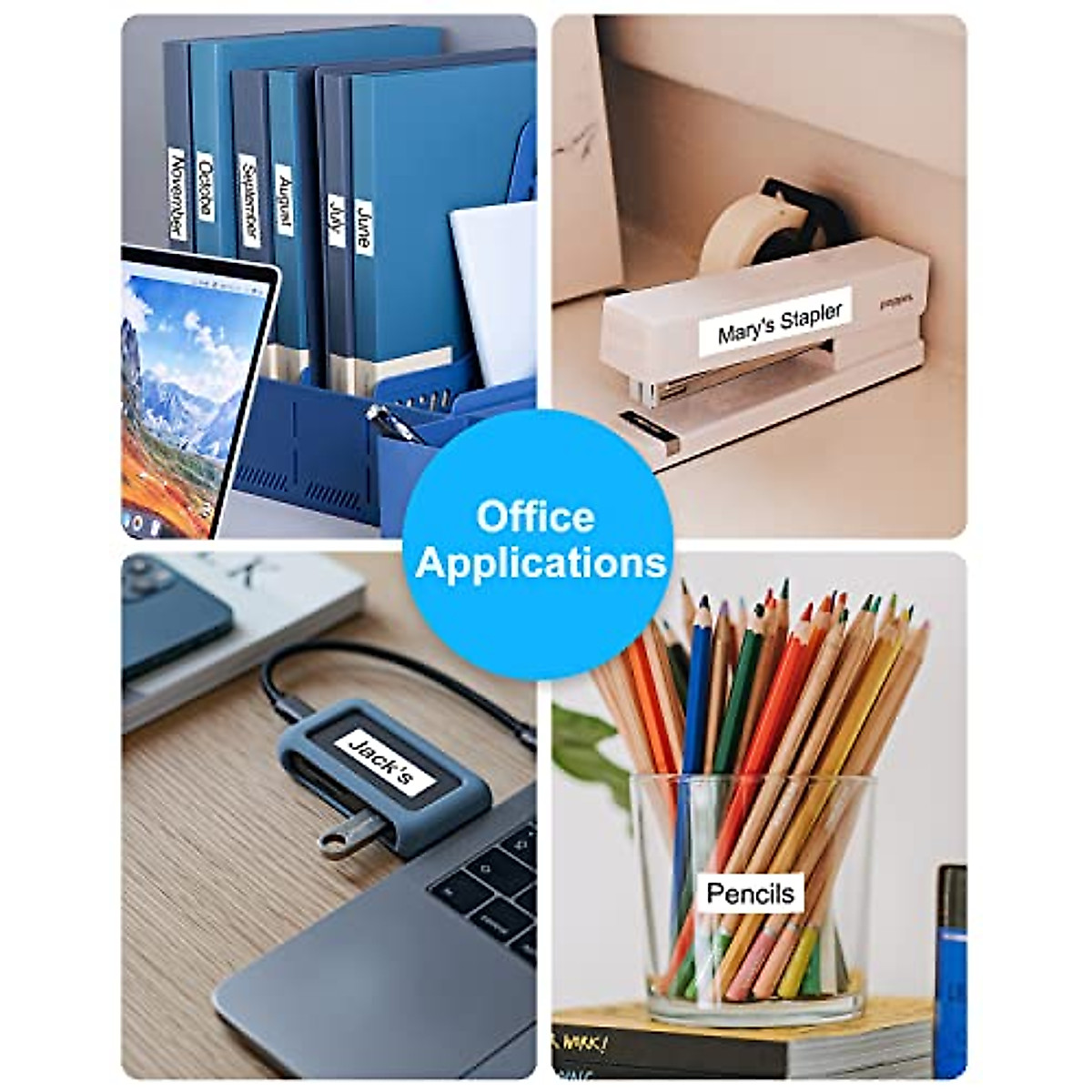 E1000 Label Maker Machine with 13-Pack 231 Label Tape, Portable Hand-Held Label Printer with Tape, QWERTY Keyboard, Easy to Use with Multiple Symbols, Labeler for Office/HomeOrganization, Black
