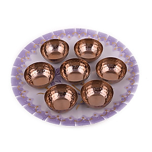 elite DECORIO Copper Engraved Set of 7 Offering Bowls Tibetan Buddhist Mini Offering Bowls Water Offering Bowls Supplies Offering Bowls for Yoga Meditation Altar Dia. 2.4 Inch, 1 Inch
